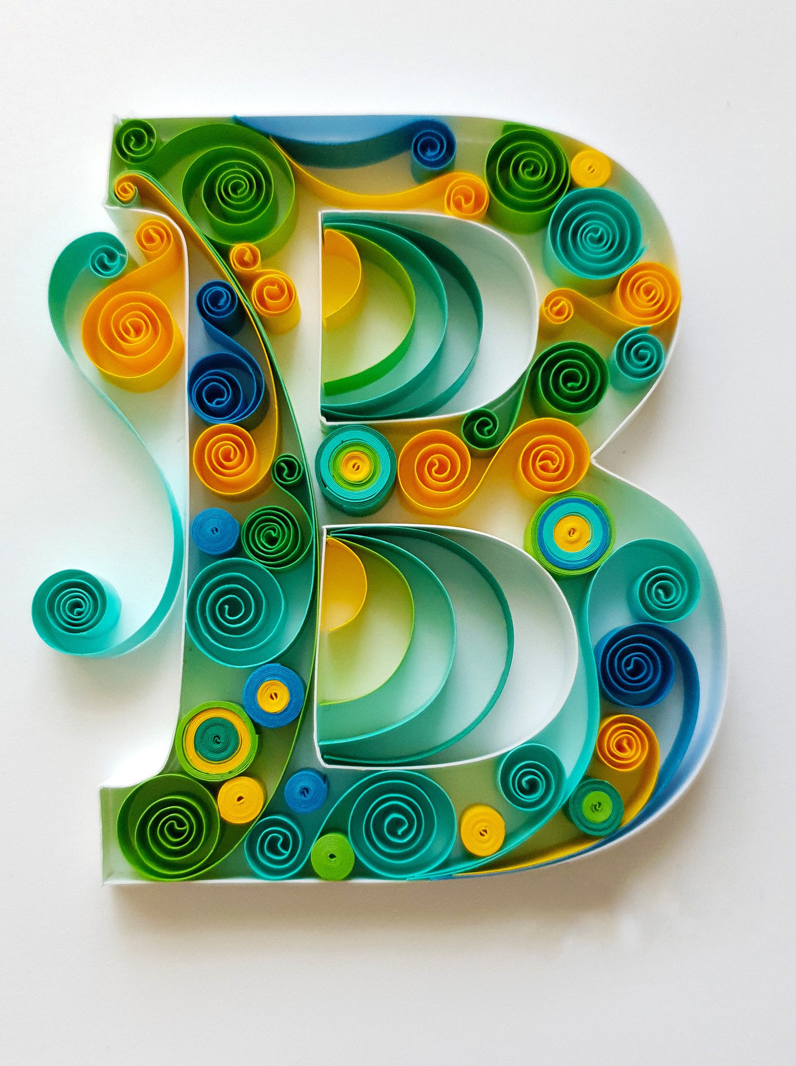 Typography Letter B Paper Graphics Monogram Gift for Girls Gift for ...