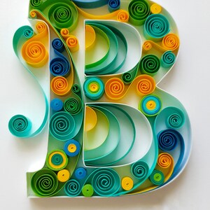 Typography Letter B Paper Graphics Monogram Gift for Girls Gift for ...