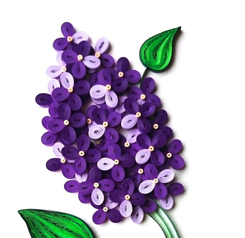 Lilac Paper Art Flower Series Wall Art Gift for Her - Etsy
