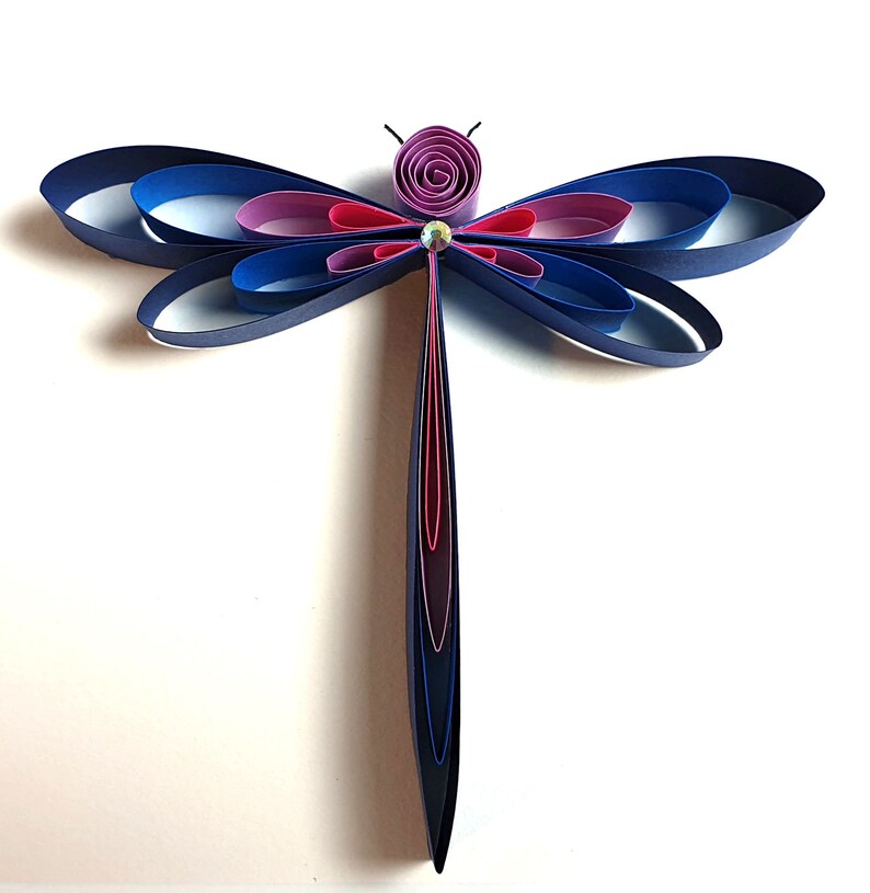 Dragonfly Art Paper Art Paper Quilling Birthday Gift - Etsy