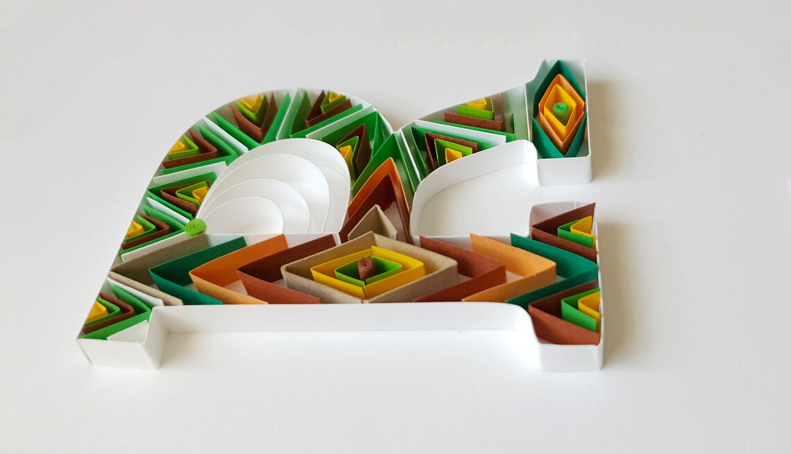 Typography Letter R Paper Graphics Monogram Gift for - Etsy