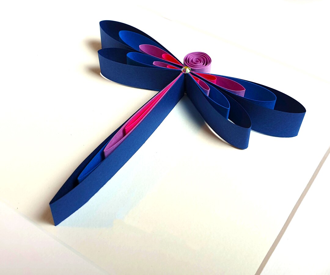Dragonfly Art Paper Art Paper Quilling Birthday Gift - Etsy