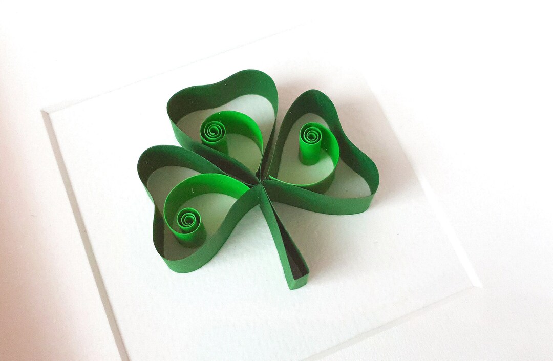 Lucky Shamrock Paper Art Paper Quilling Irish Gift Lucky Charm - Etsy
