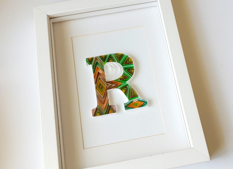 Typography Letter R Paper Graphics Monogram Gift for - Etsy