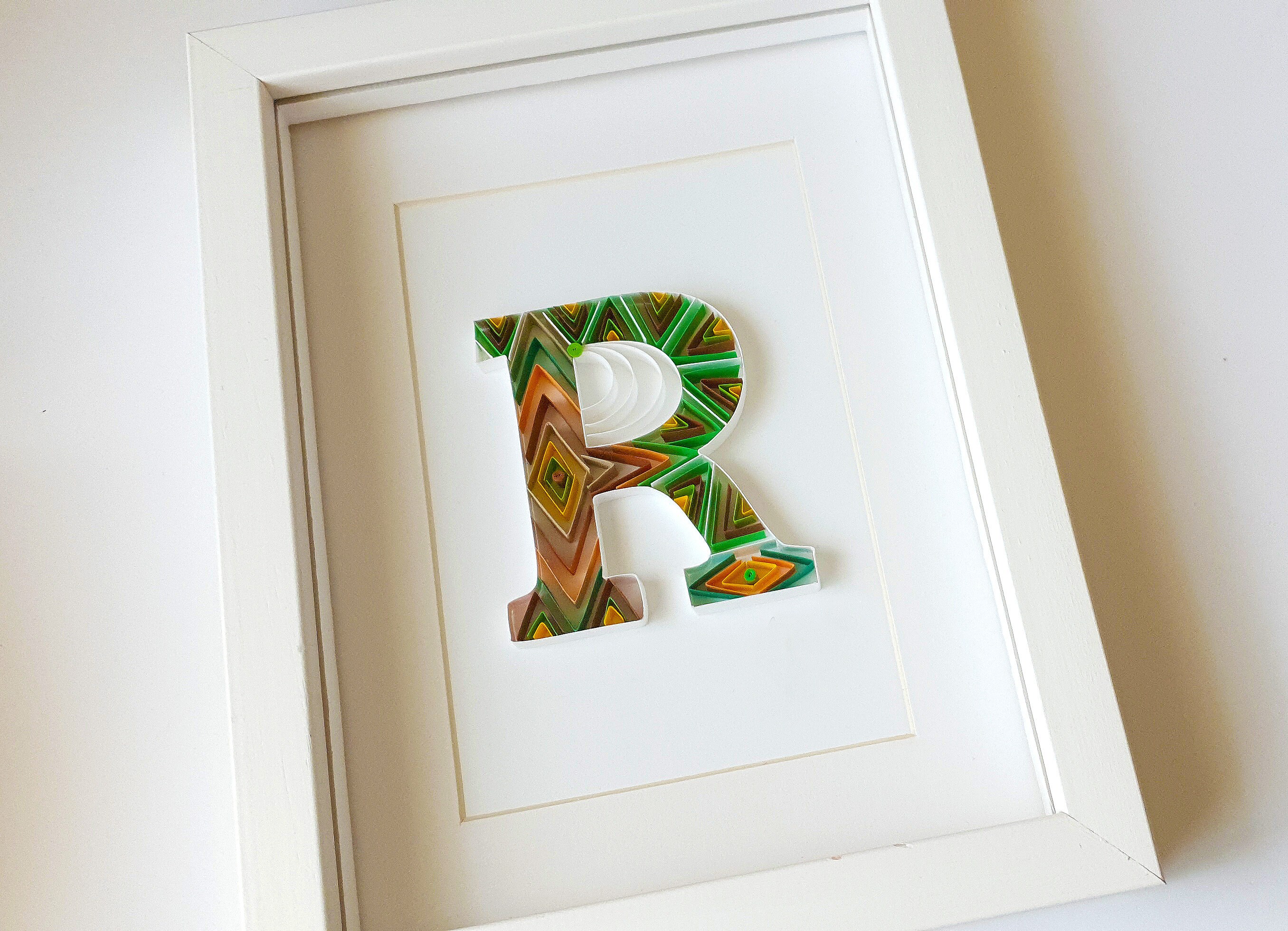 Typography Letter R Paper Graphics Monogram Gift for - Etsy