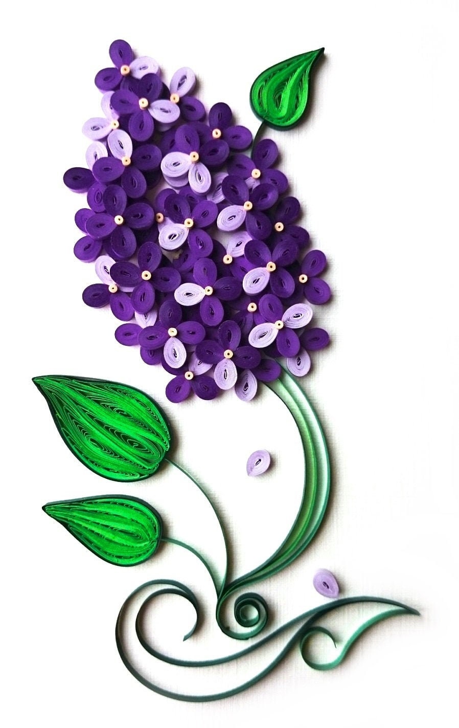 Lilac Paper Art Flower Series Wall Art Gift for Her - Etsy