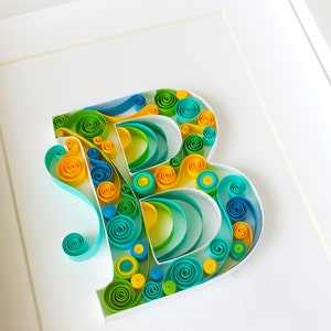 Typography Letter B Paper Graphics Monogram Gift for Girls Gift for ...