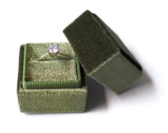 Green Proposal Ring Box - Etsy