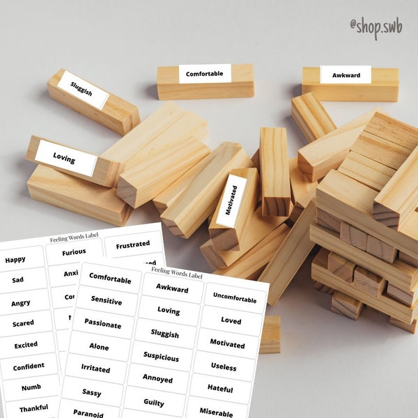 Therapy Jenga - Etsy
