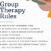 Group Therapy Rules Poster Sign for Social Workers - Etsy