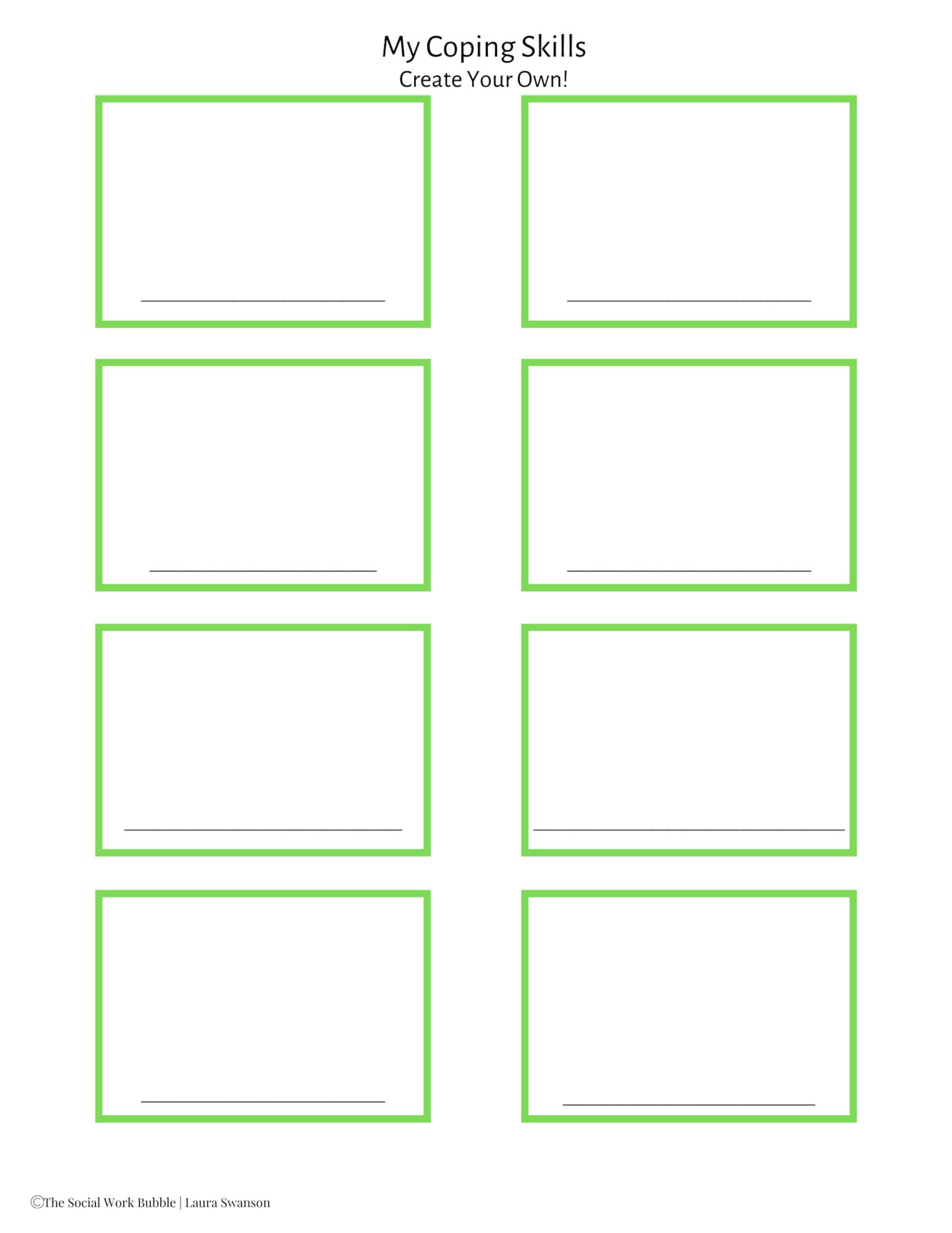 Kids Coping Skills Cards for Social Work Therapy Mental | Etsy