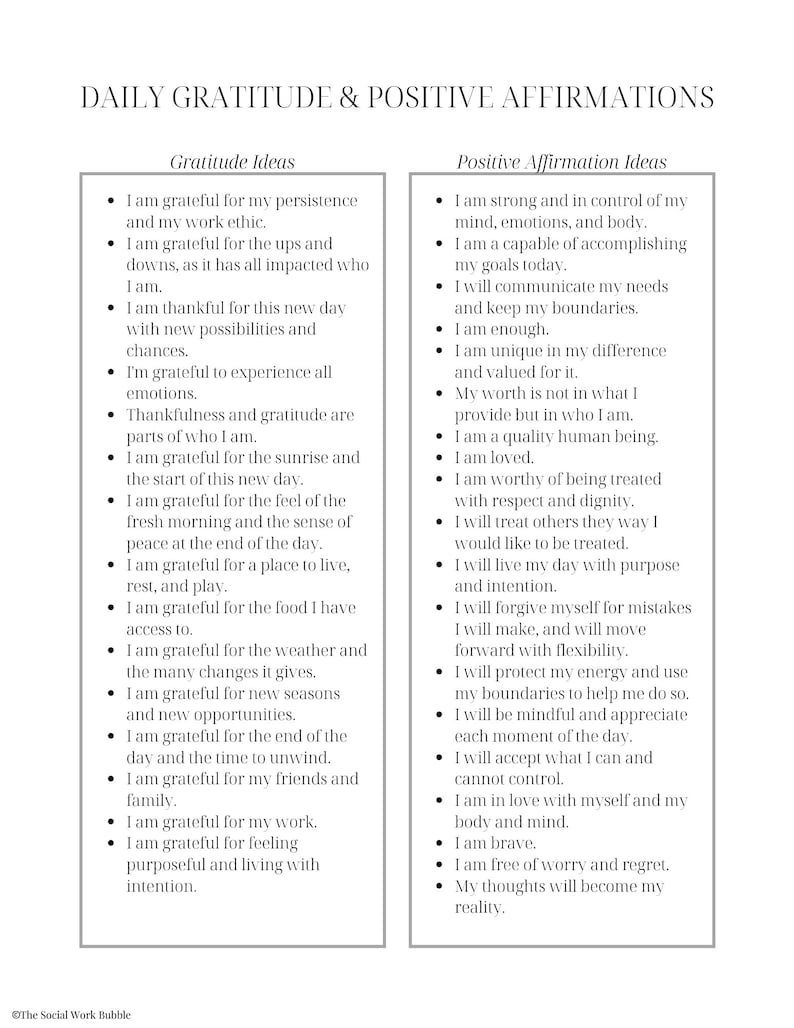 Gratitude & Positive Affirmation Daily Journal Digital - Etsy