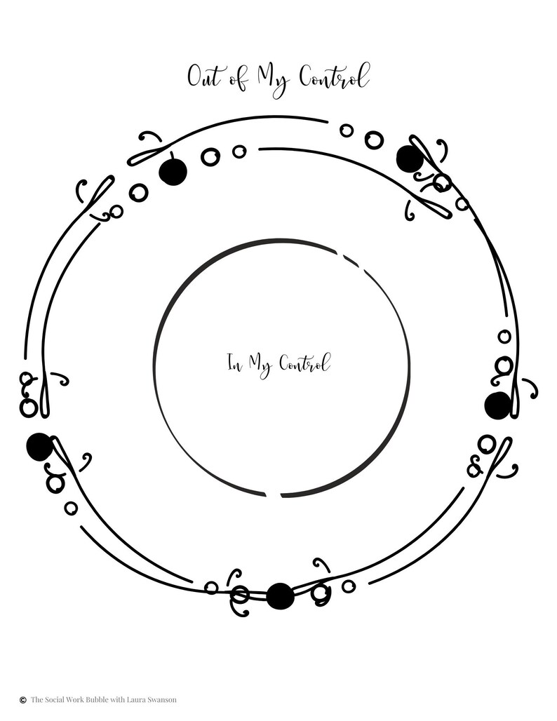 In My Control Out of My Control Therapy Worksheets for Kids and Teens ...
