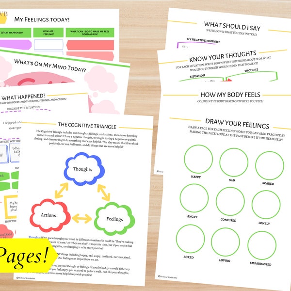 Cbt Worksheet Bundle - Etsy