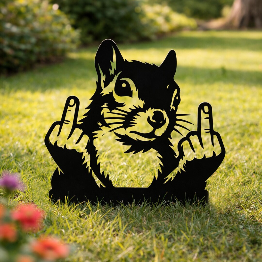 Funny Squirrel Middle Finger Metal Art | CNC Plasma Laser Cut File - Etsy