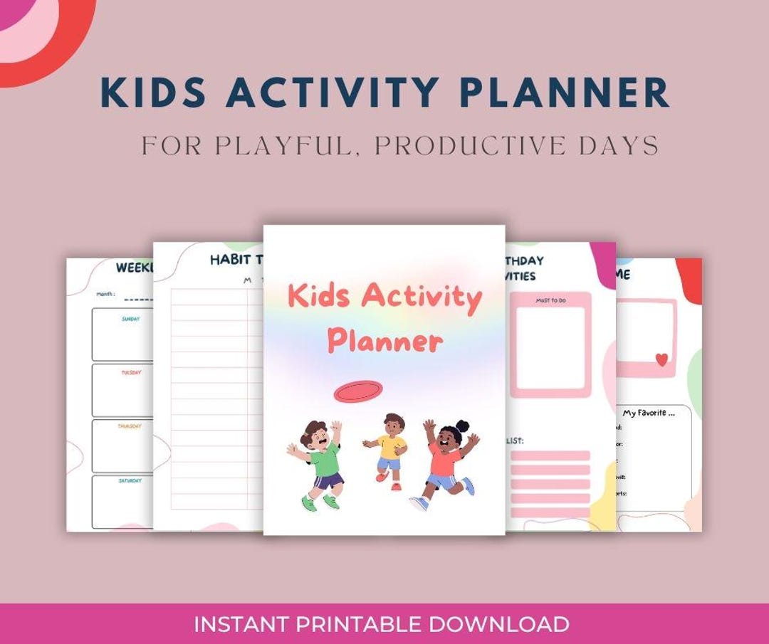 Kids Activity Planner Printable | Weekly Schedule for Kids | Fun ...