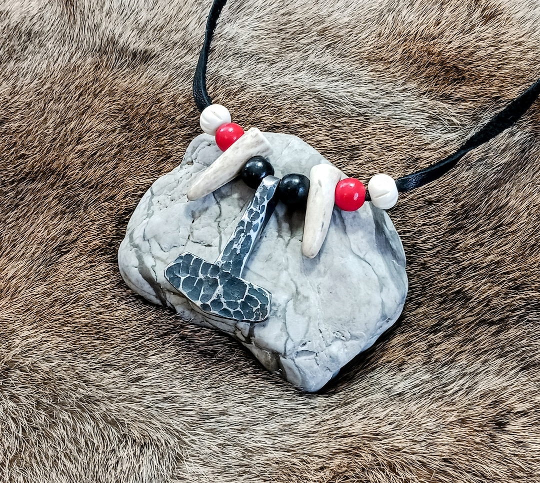 Hand Forged Mjolnir (thor's Hammer) Fenrir Wolf Teeth - Etsy