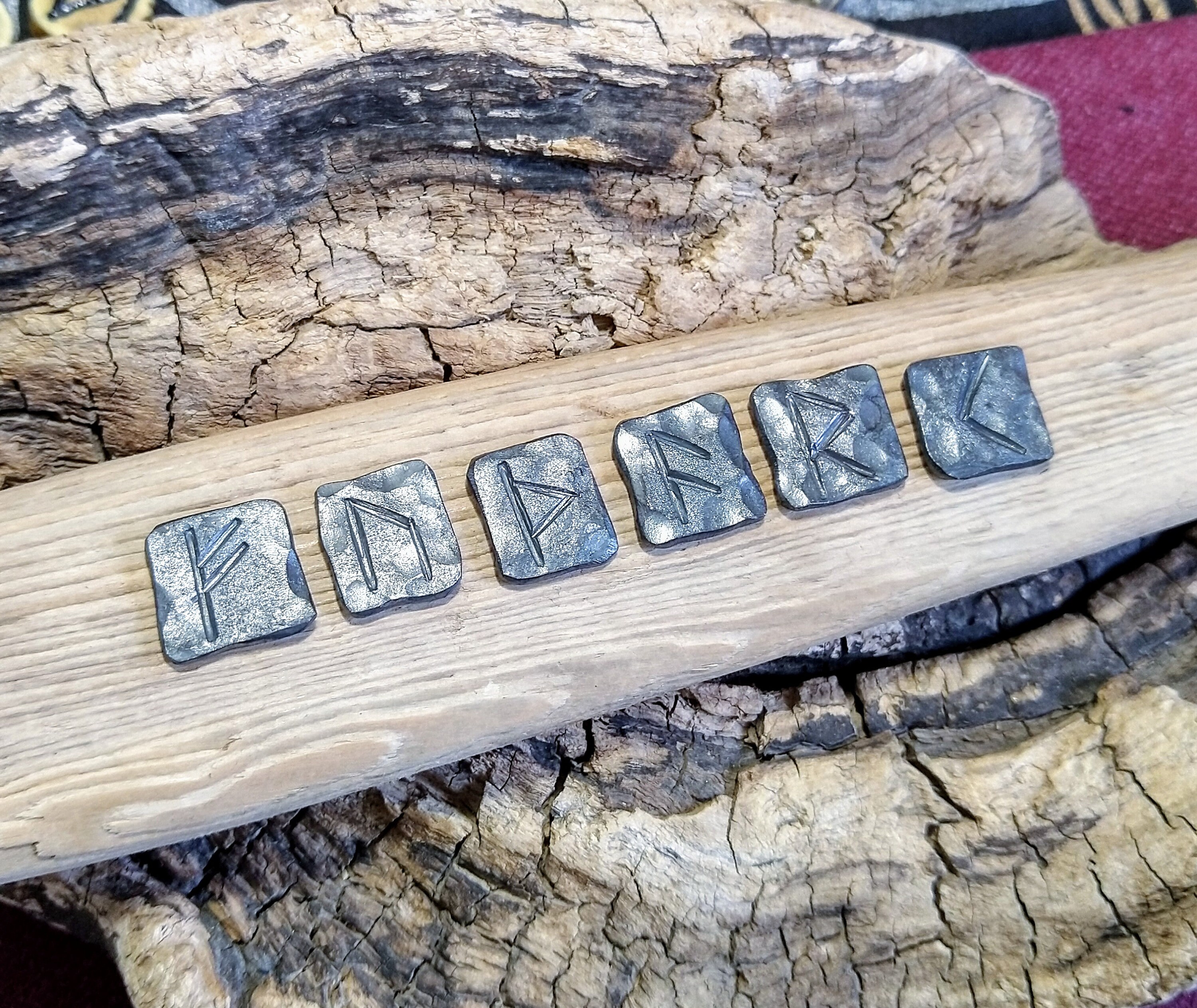 Complete Hand Forged Natural Rune Stone Set 24 Runes | Etsy