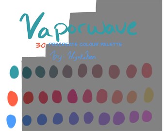 Vaporwave Procreate Color Palette / Colorspalettes™ - Etsy
