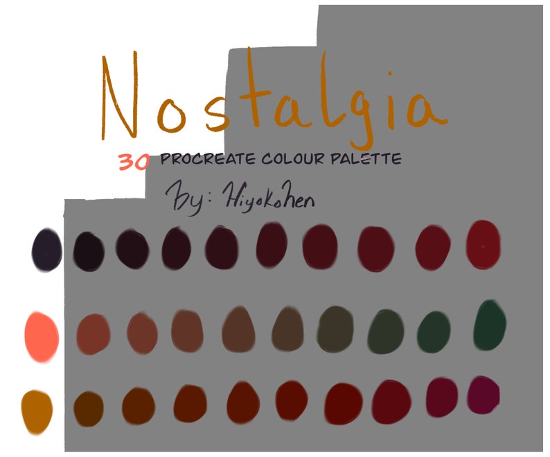 Nostalgia Procreate Color Palette - Etsy