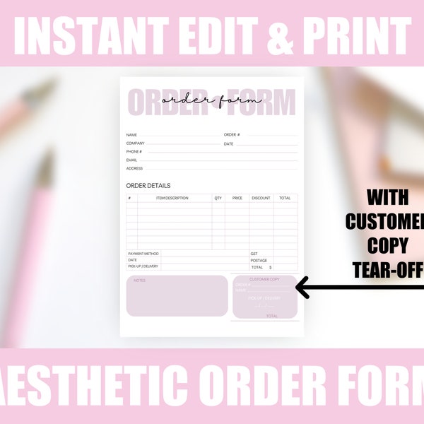 Cute Order Form - Etsy