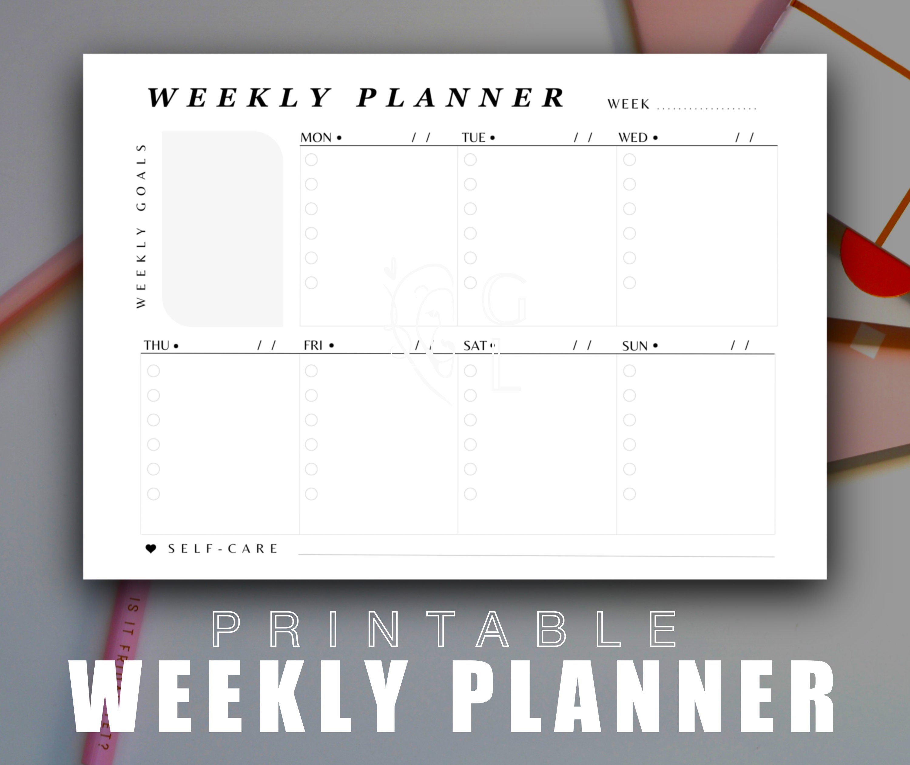 Weekly Planner Printable to Do List 2024 To-do List Printable Instant ...