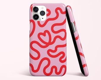Red Heart Phone Case - Etsy