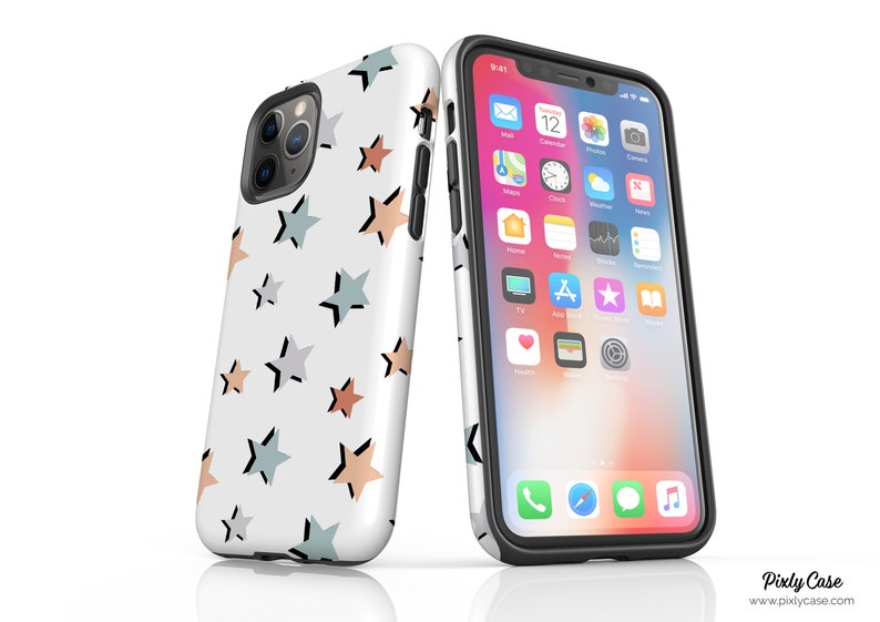 Colorful Star Phone Case Girly Aesthetic Design - Etsy