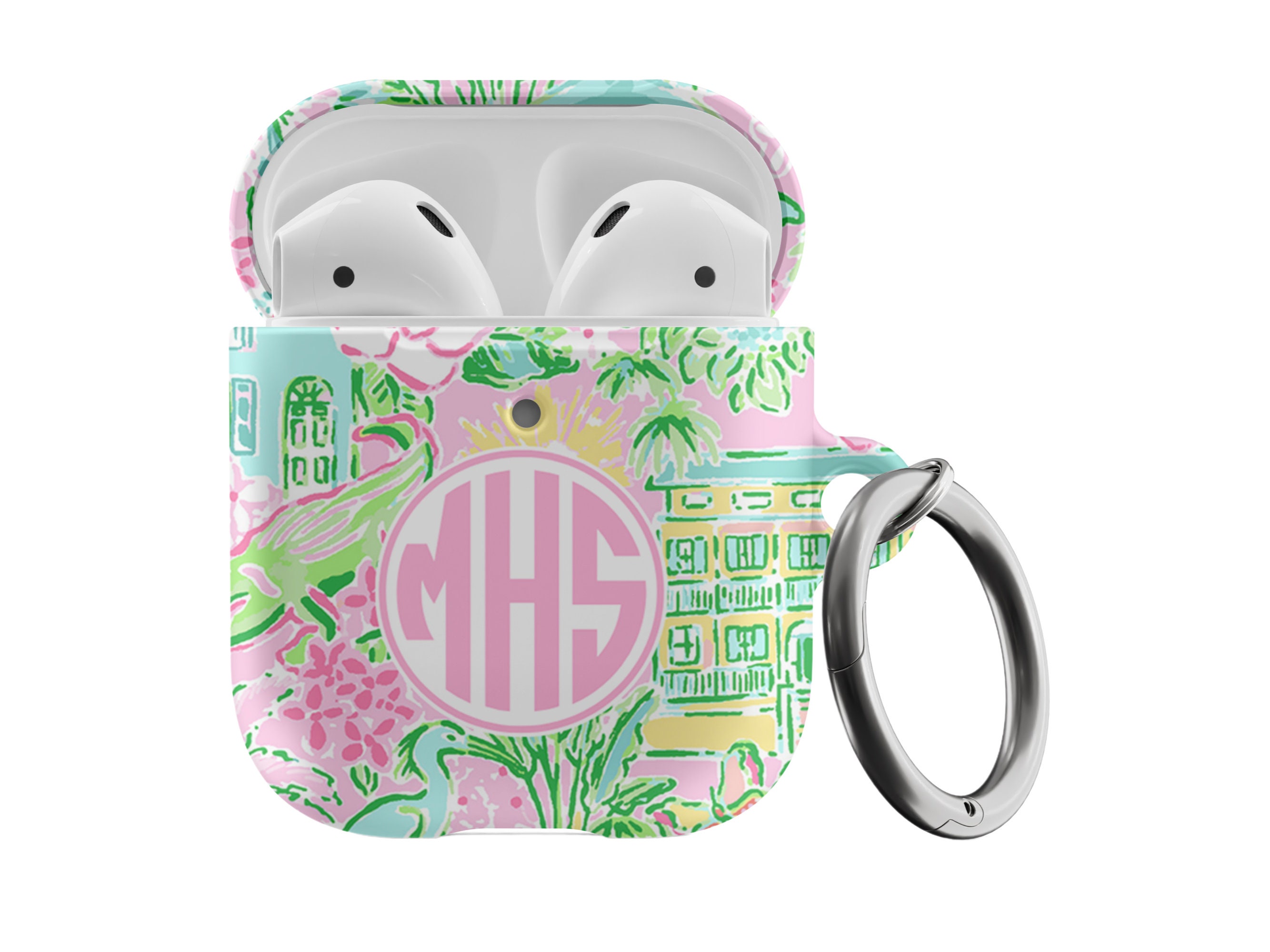 Monogram AirPod Case Pro Preppy Air Pod Case Personalized Tropical ...