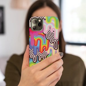 Indie Aesthetic Phone Case Trippy Pattern Cover for iPhone 7, 8 Plus ...