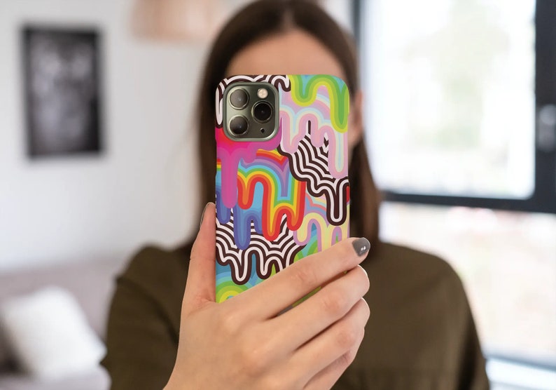 Indie Aesthetic Phone Case Trippy Pattern Cover for iPhone 7, 8 Plus ...