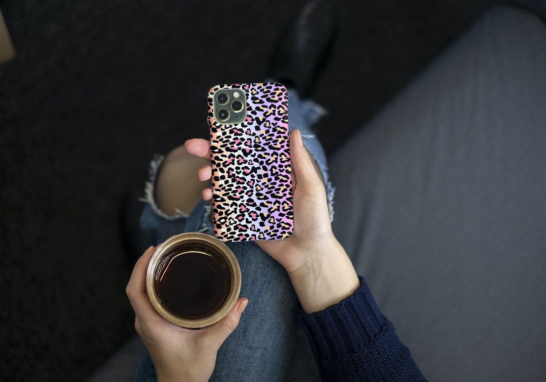 LEOPARD Print iPhone 12 Case, Rainbow Ombre Print, iPhone SE Case ...