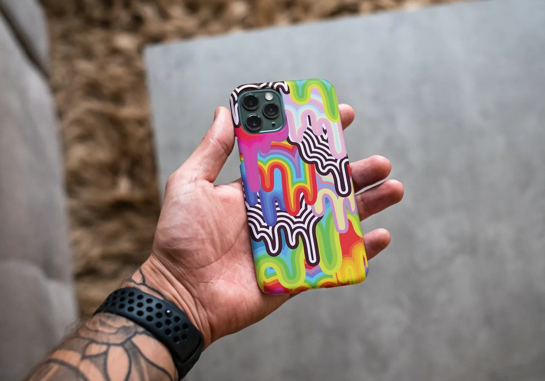 Indie Aesthetic Phone Case Trippy Pattern Cover for iPhone 7, 8 Plus ...