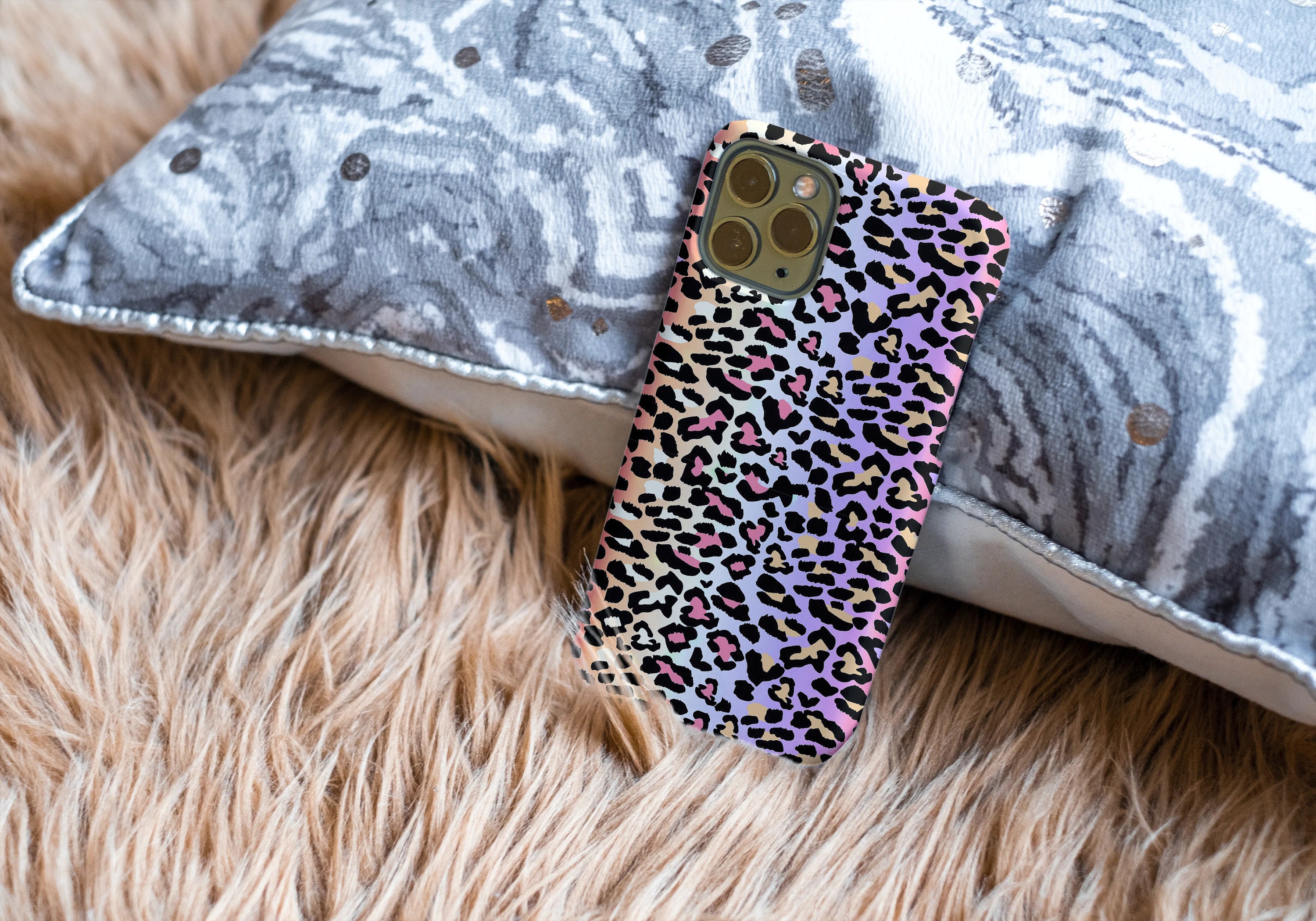 LEOPARD Print iPhone 12 Case Rainbow Ombre Print iPhone SE | Etsy