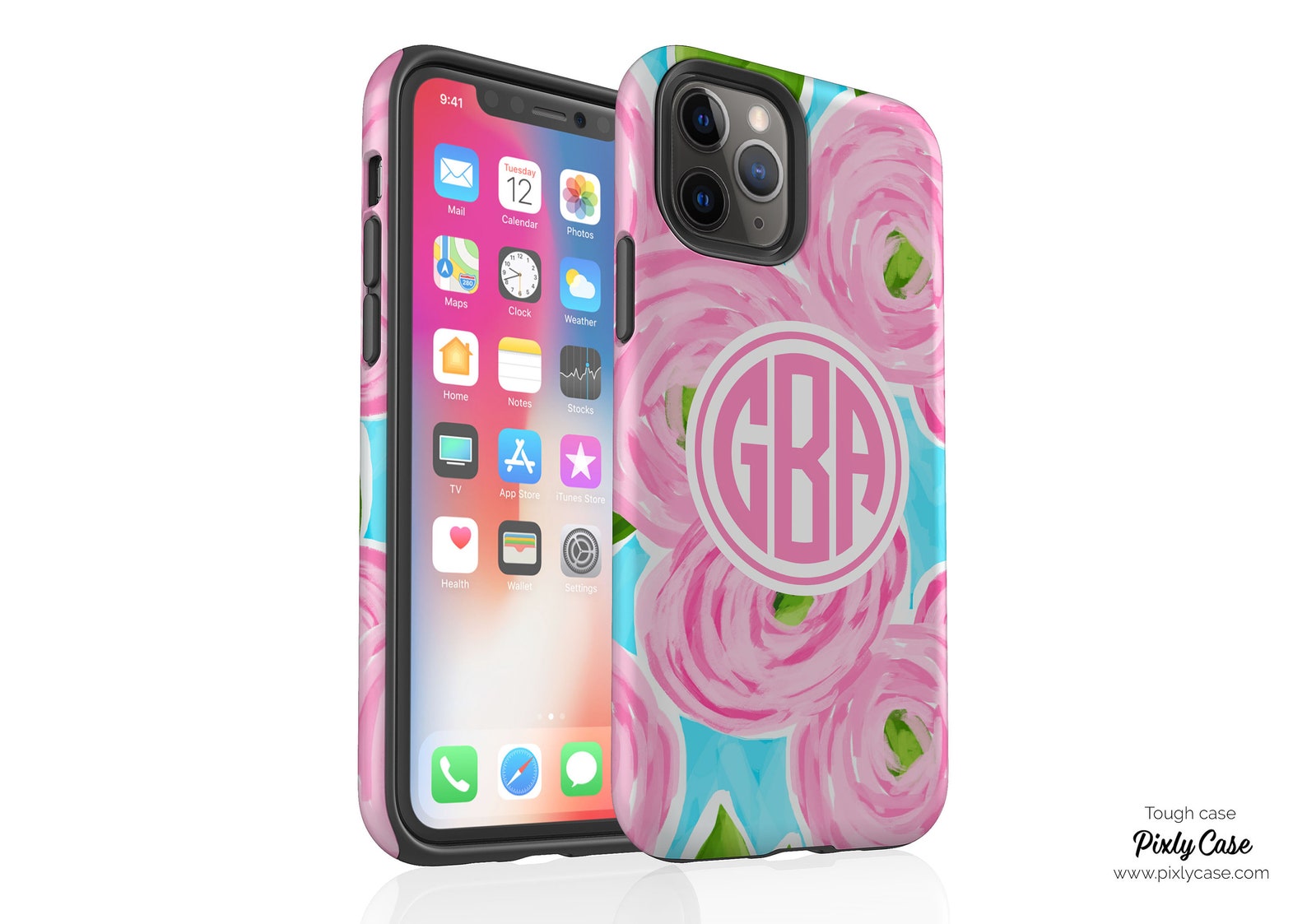 Preppy Monogram Iphone Case Personalized Monogram Iphone Case - Etsy