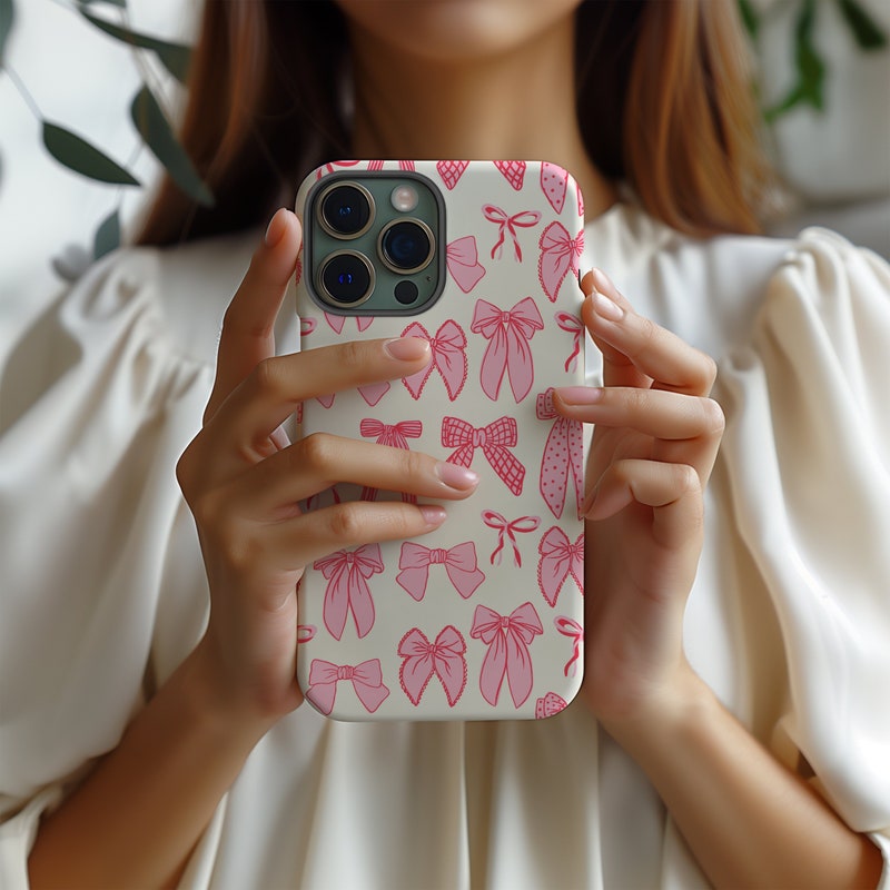 Pink Bow Phone Case - Etsy