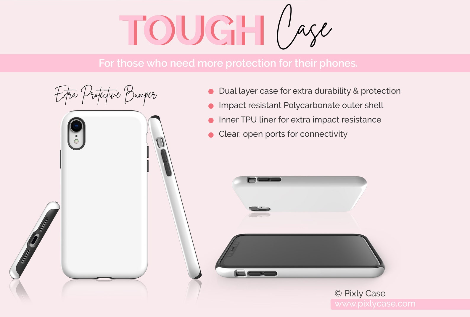 Pink Cow Iphone Case Pink and White Cow Print Phone Case for - Etsy