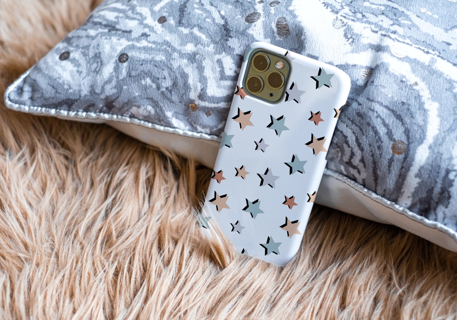 Colorful Star Phone Case Girly Aesthetic Design - Etsy