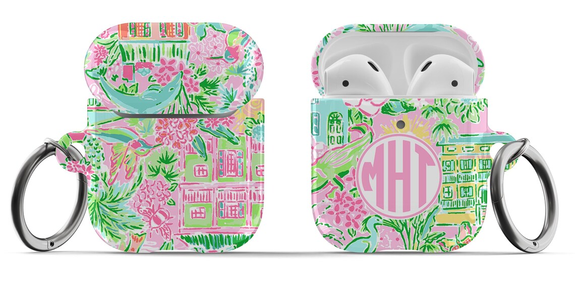 Monogram AirPod Case Pro Preppy Air Pod Case Personalized Tropical ...