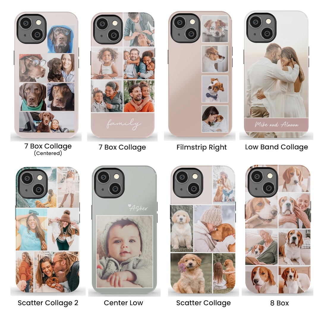 Personalized Phone Case Photo Collage Hard Plastic Phone Case Cover for ...