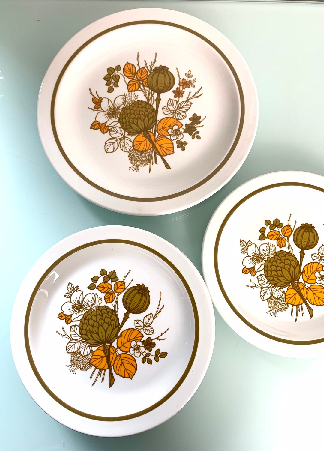 Vintage Midwinter Countryside Plates, Autumnal Side Plates and Dinner ...