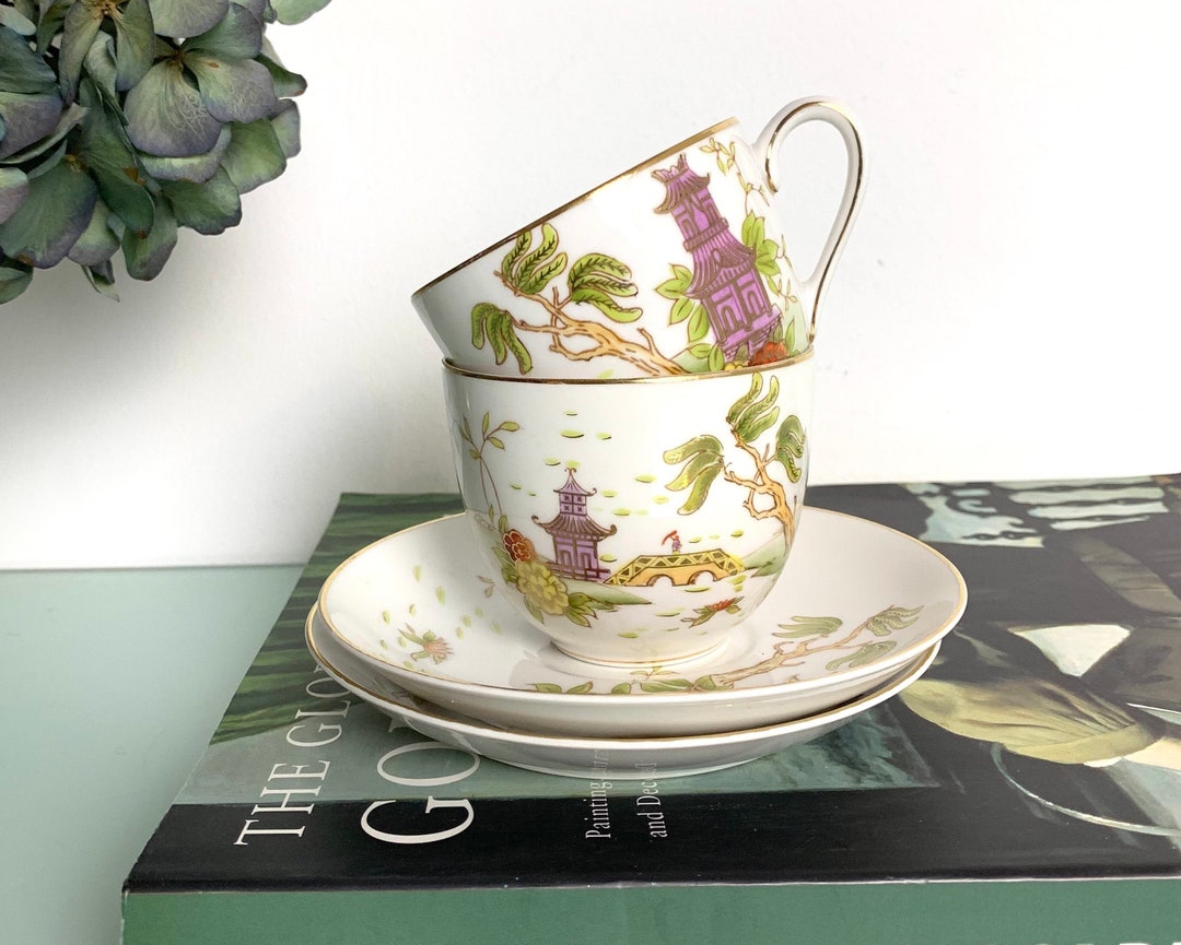 Vintage Japanese Pair Tea Cups Sets - Etsy