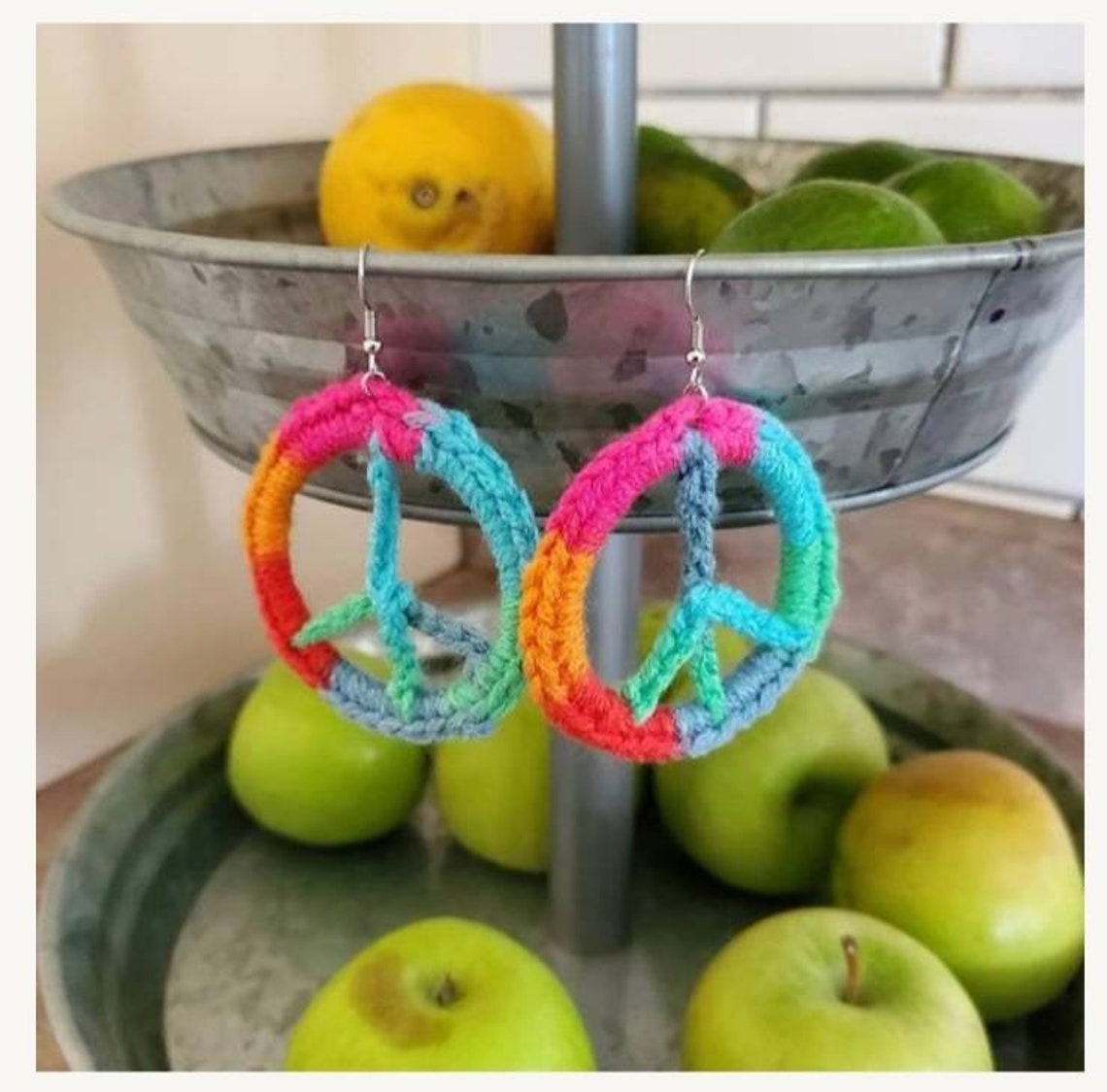 Crochet Peace Sign Earrings Pattern - Etsy