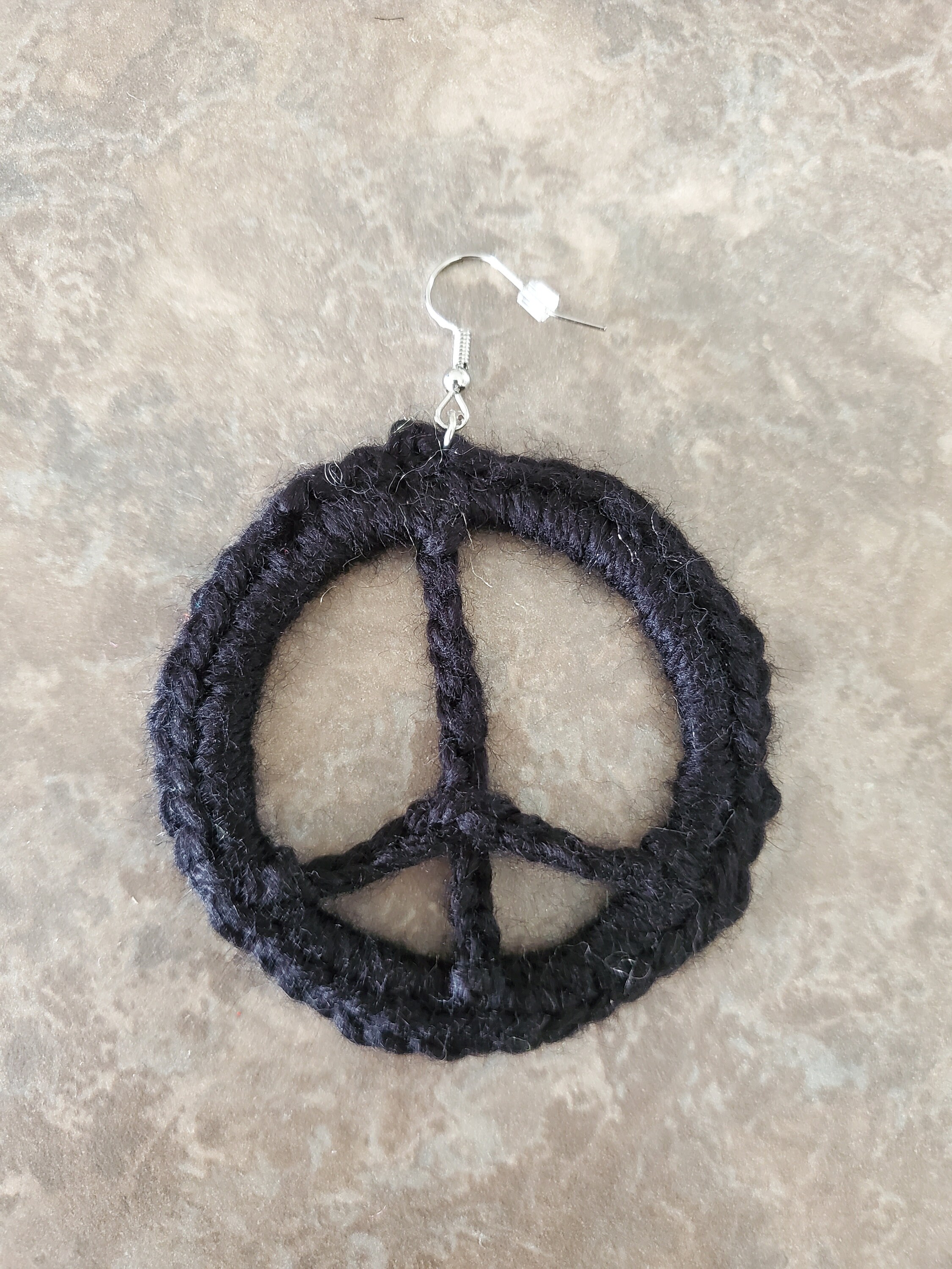 Crochet Peace Sign Earrings Pattern - Etsy