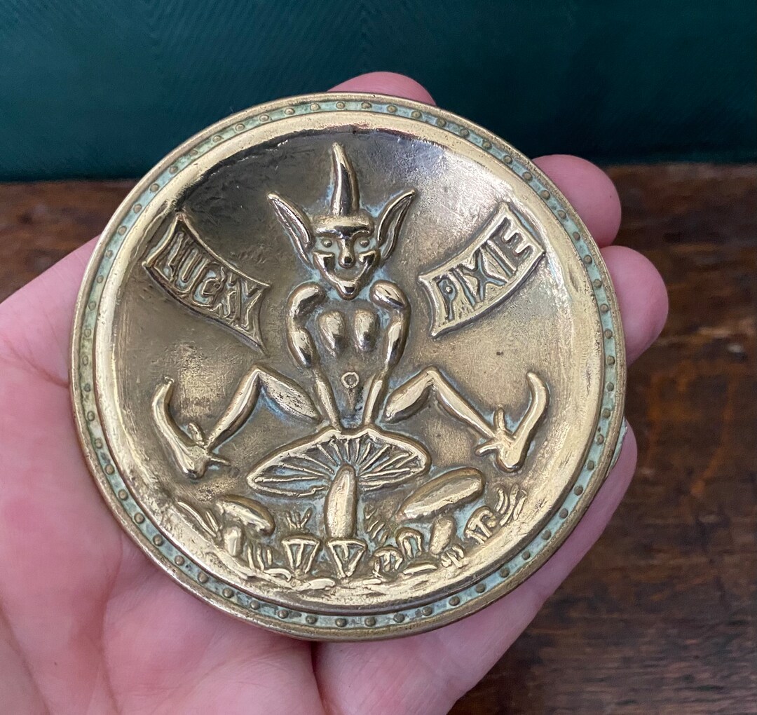 1940’s, Original & Unusual, Brass, Lucky Pixie, Cornish Pin Dish - Etsy UK