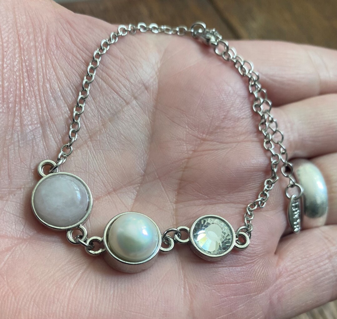 Vintage, Yves Rocher, Pearl, Rose Quartz & Crystal, French Designer ...