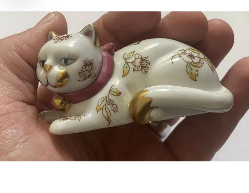 Vintage, Franklin Mint, Curio Cabinet Cats Collection, Japanese Satsuma ...