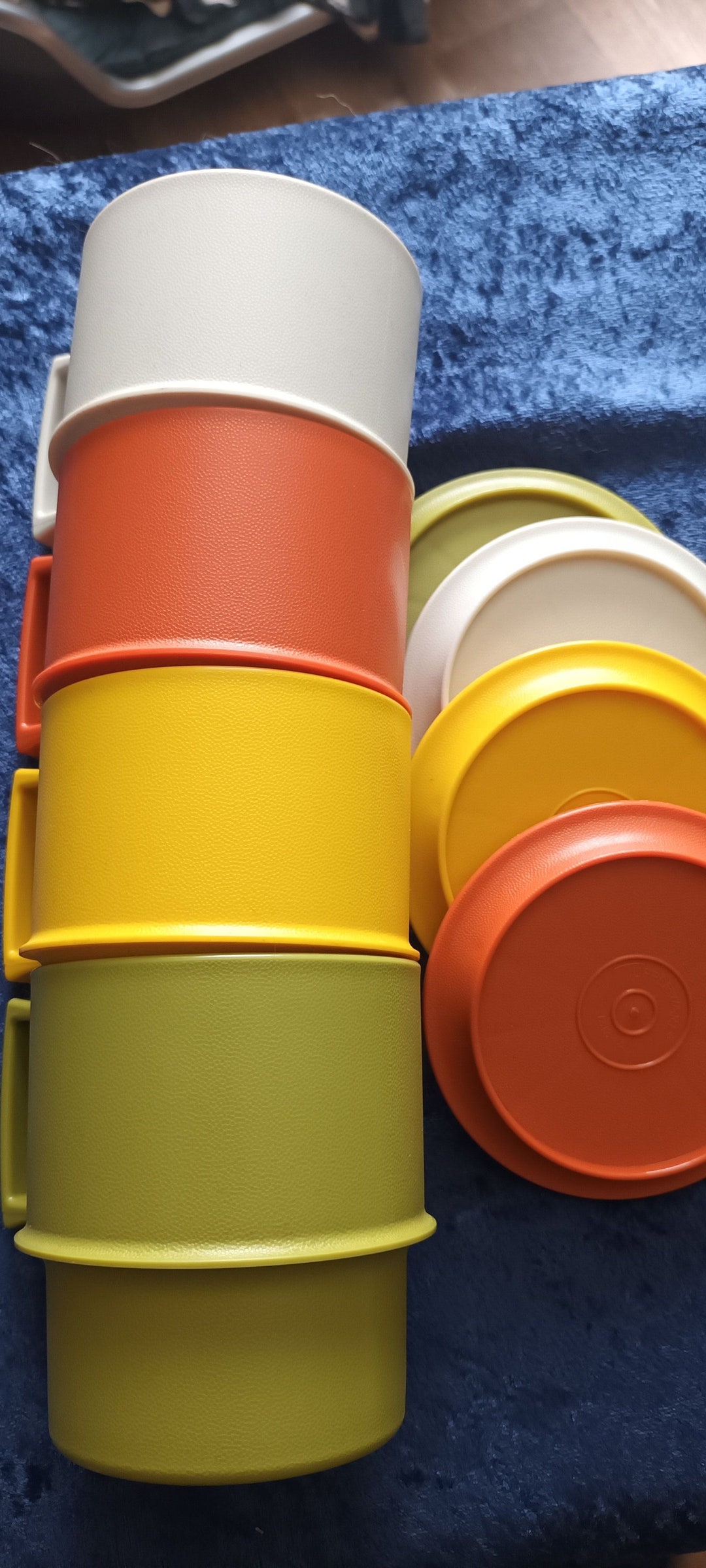 Vintage Tupperware Cups and Lids - Etsy