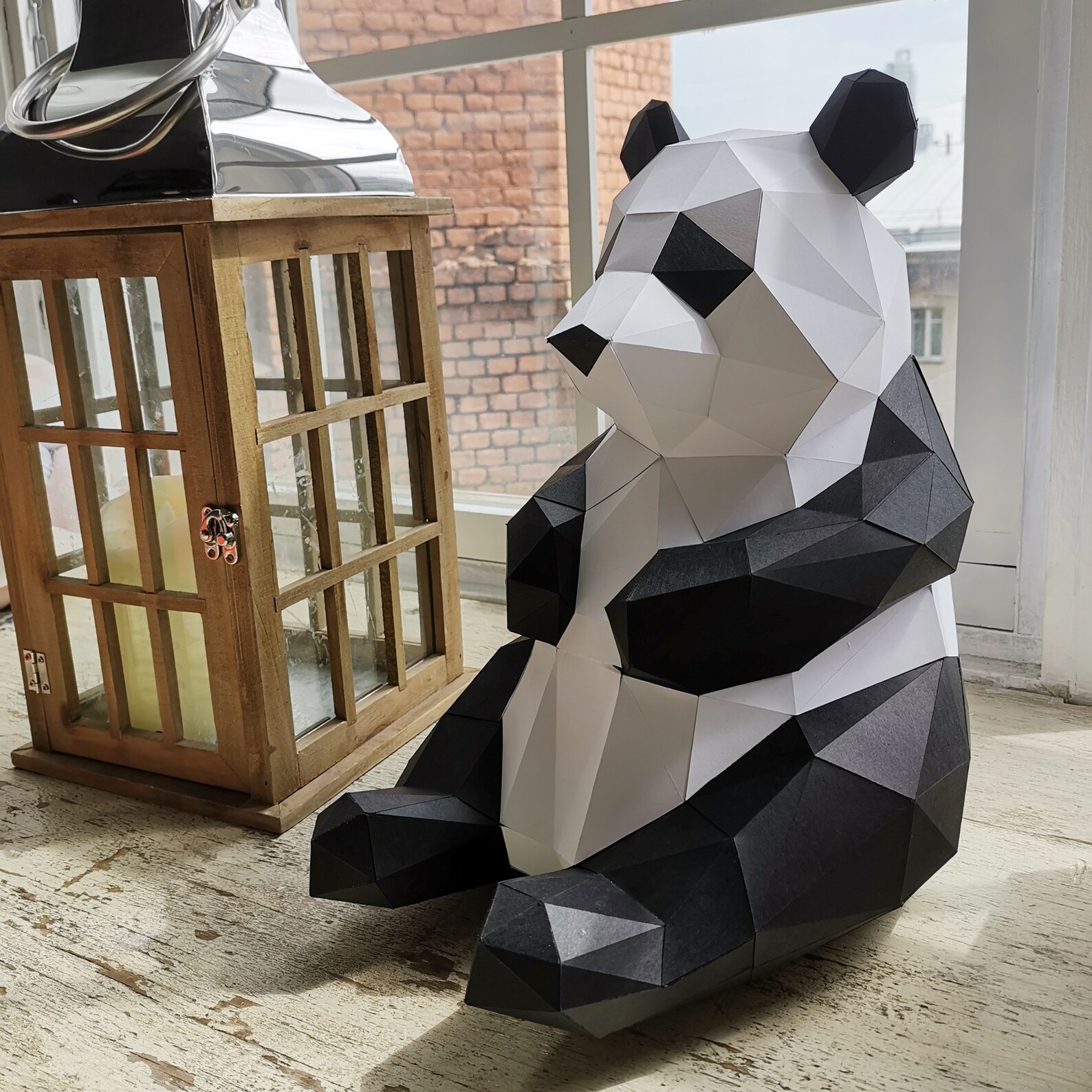 Papercraft Panda PDF Template DIY Paper Low Poly Panda Bear | Etsy