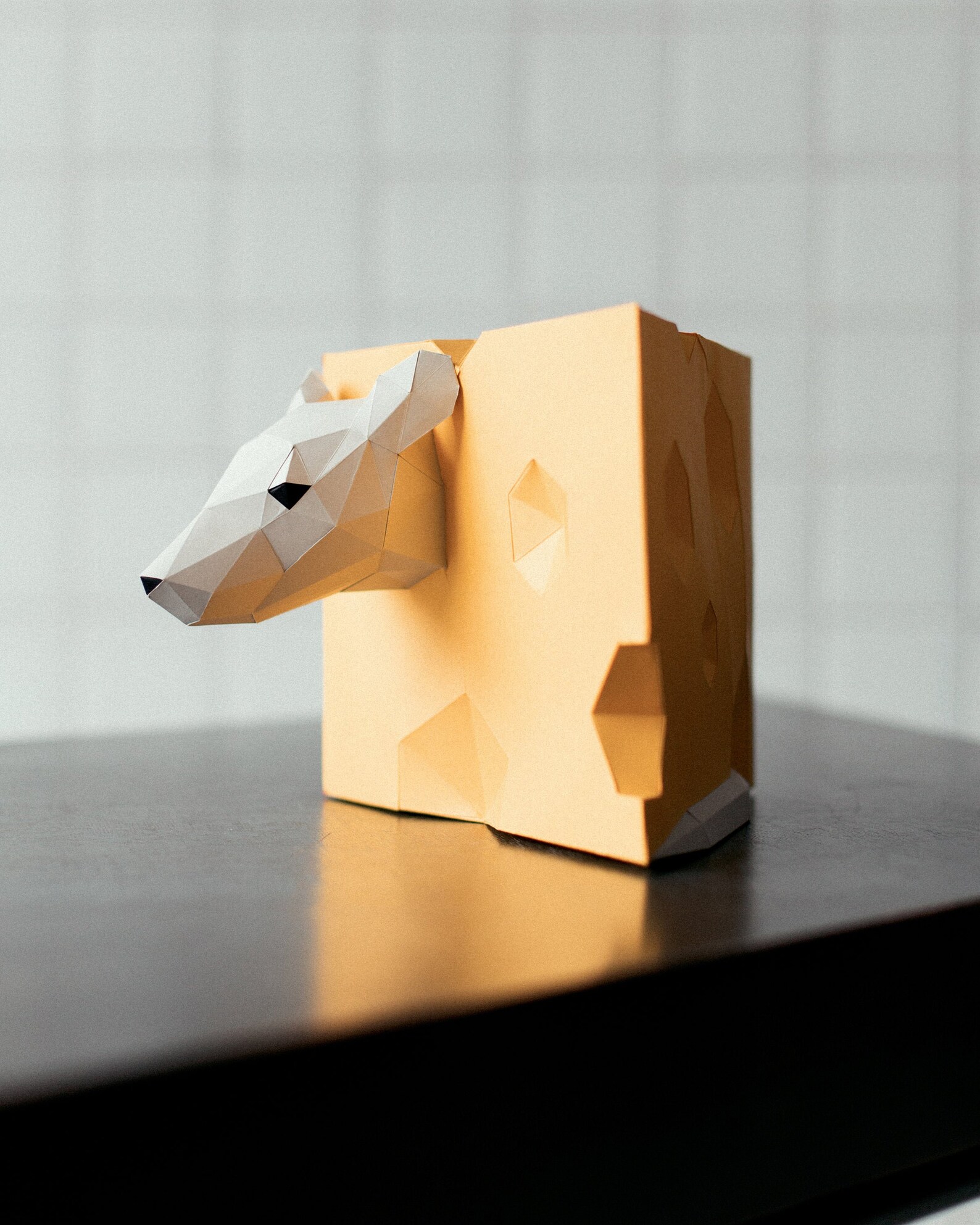 Papercraft Mouse in Cheese PDF Template DIY Paper Low Poly | Etsy